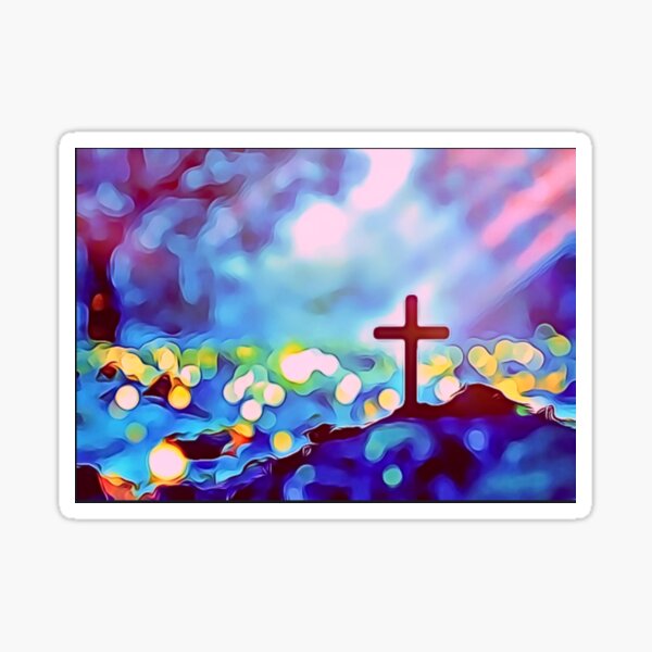 "Christian Cross" Sticker for Sale by lynnstrong | Redbubble