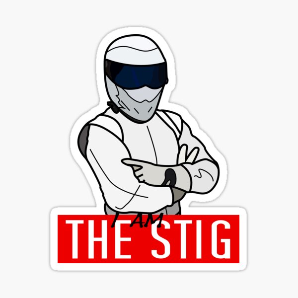 "I am the stig drawing" Sticker for Sale by Blondiabshop | Redbubble