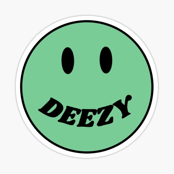 "Green Deezy Smiley Face" Sticker for Sale by kaydeepratt | Redbubble