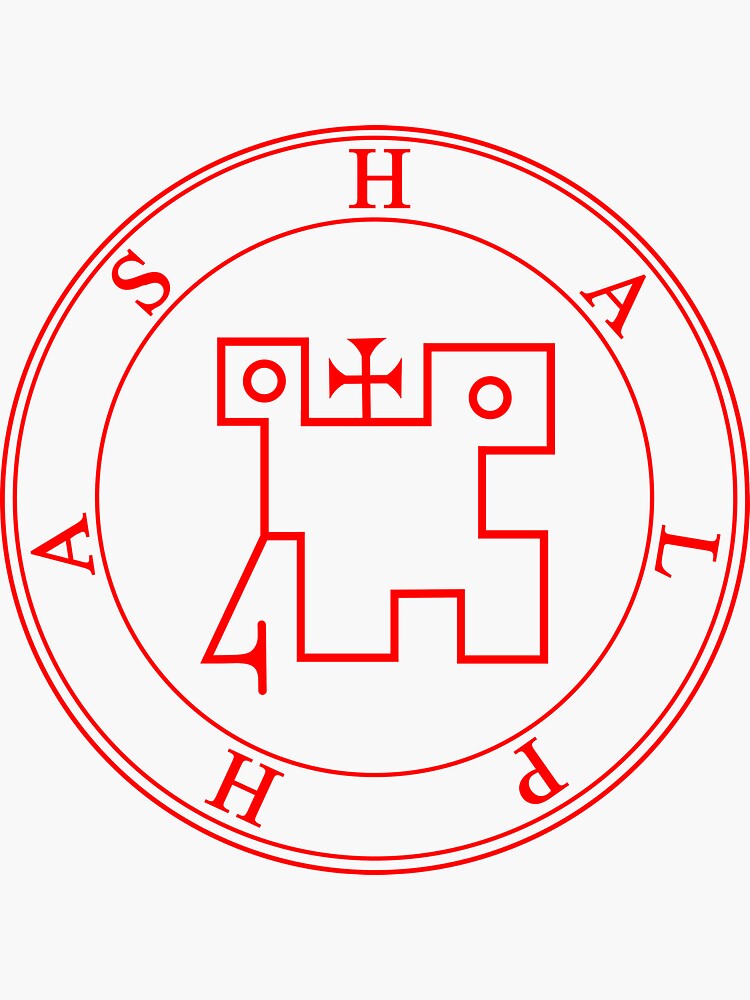 "Halphas - Goetia (red)" Sticker by Shadow-Kingdom | Redbubble
