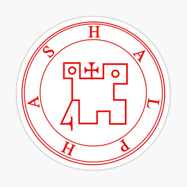 "Halphas - Goetia (red)" Sticker by Shadow-Kingdom | Redbubble