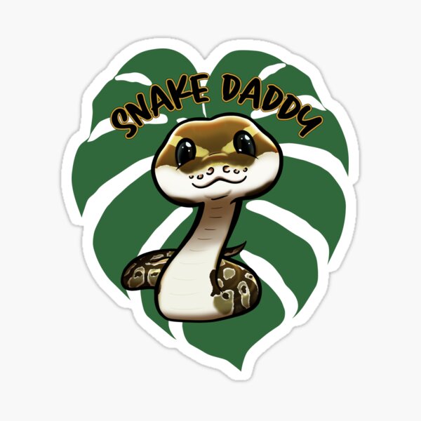 "Snake Daddy - cute ball python" Sticker for Sale by Coypu | Redbubble