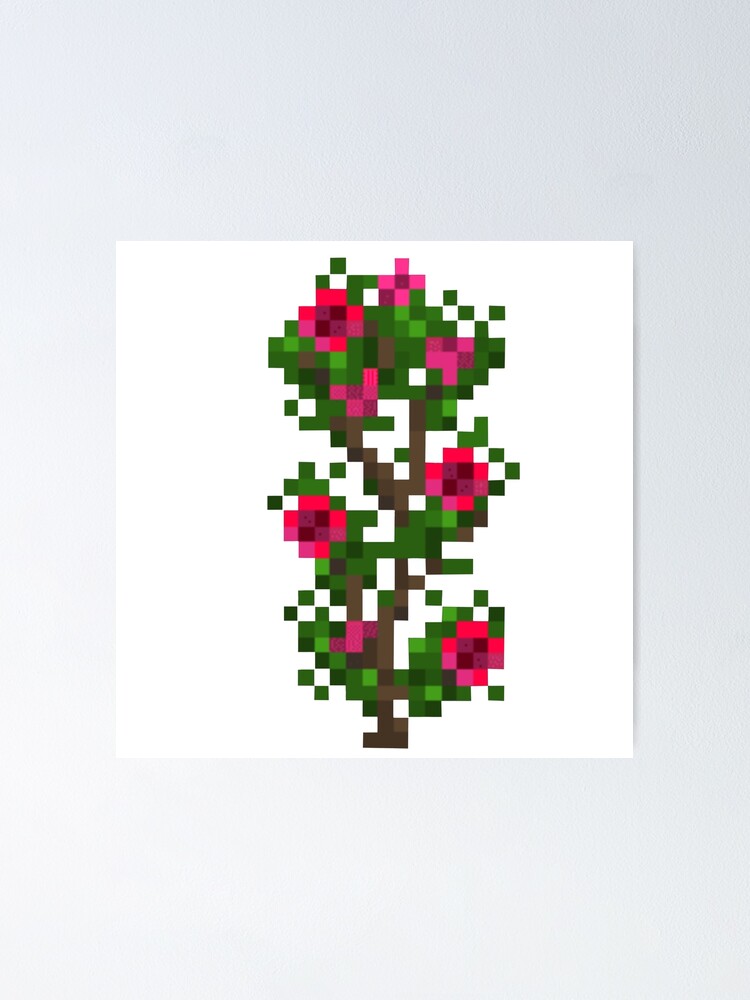 "Minecraft Rose Bush Stay True Resource Pack" Poster for Sale by ...