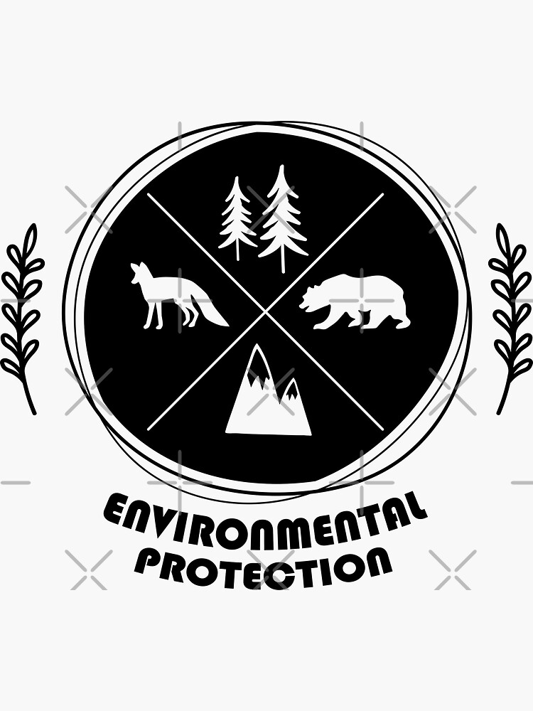 "Environmental protection" Sticker by Jaouda | Redbubble