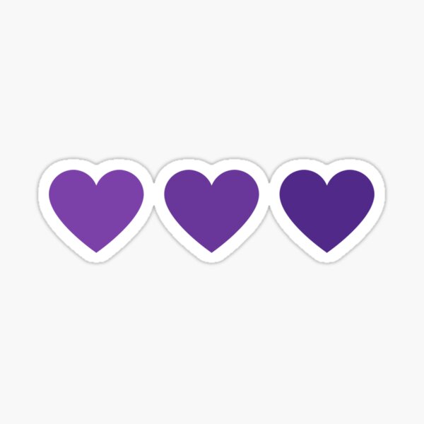 "Simple, Purple Heart Gradient" Sticker by CSdoodles | Redbubble