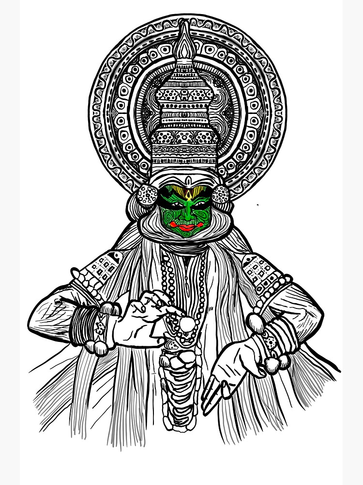 "Kathakali!" Sticker by lojotees | Redbubble