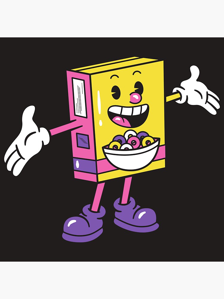 "Cereal box" Sticker by Bingcreative | Redbubble