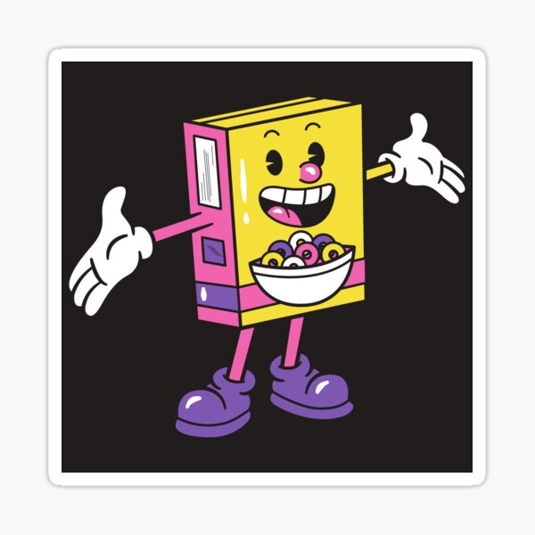"Cereal box" Sticker by Bingcreative | Redbubble