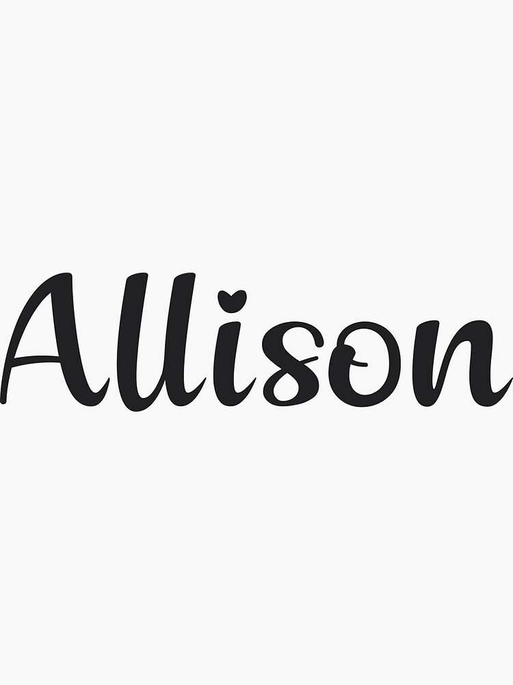 "Allison" Sticker for Sale by 99Posters | Redbubble