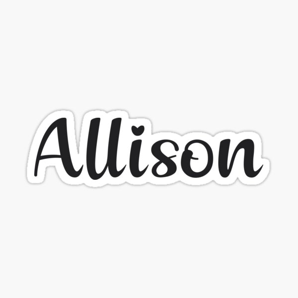 "Allison" Sticker for Sale by 99Posters | Redbubble
