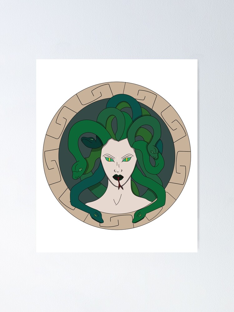 Poster « Grèce antique mythologie Gorgone | Méduse - Tête de Gorgone ...
