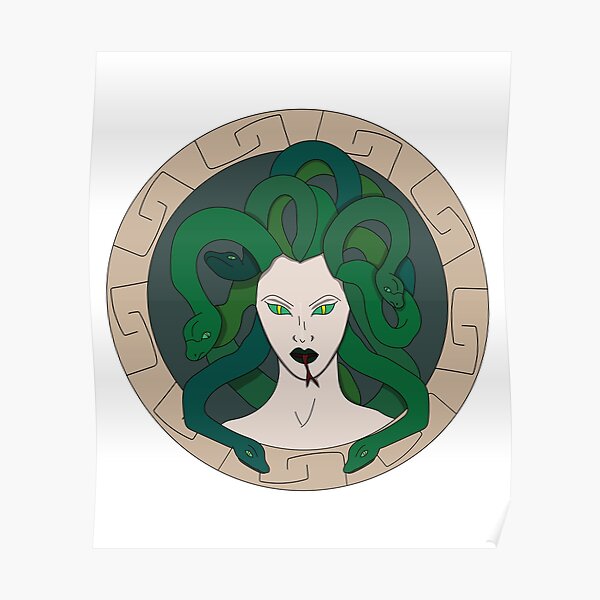 Poster « Grèce antique mythologie Gorgone | Méduse - Tête de Gorgone ...
