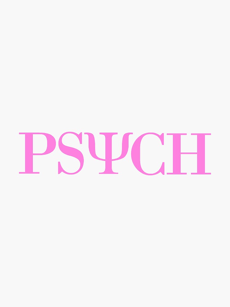 "Pink Psych Symbol Sticker" Sticker by maddysylvester | Redbubble