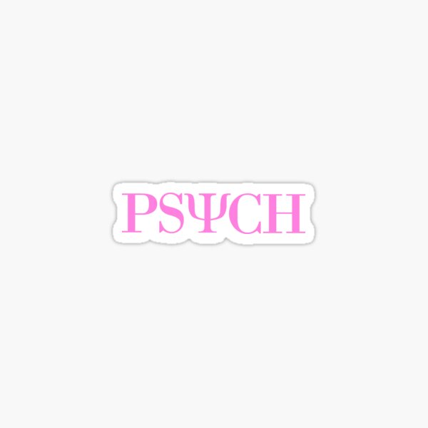 "Pink Psych Symbol Sticker" Sticker by maddysylvester | Redbubble