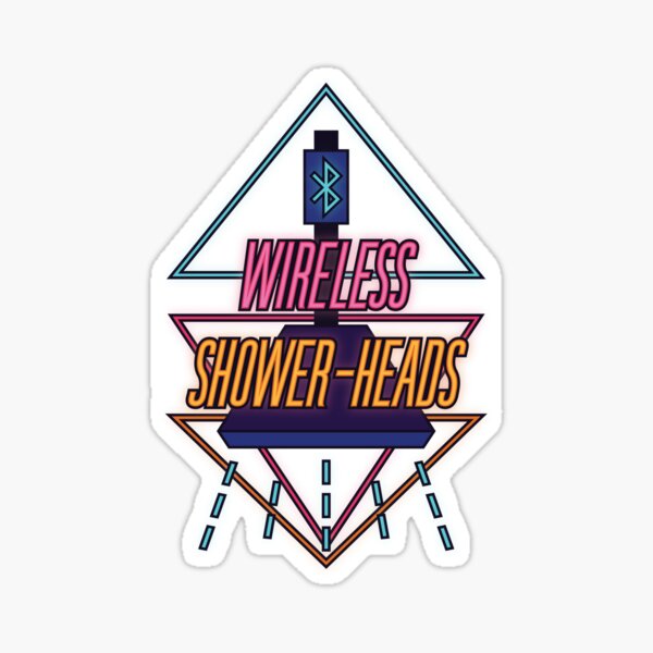 "Wireless Shower-Heads" Sticker for Sale by peltigaan | Redbubble