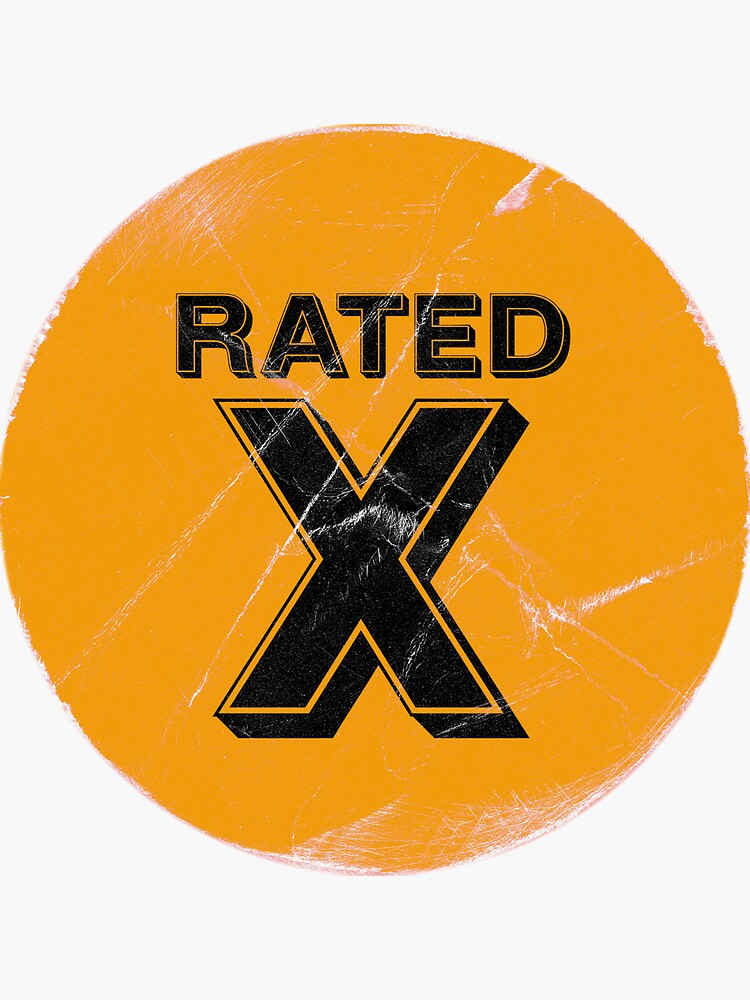 "Rated X Retro VHS Sticker" Sticker for Sale by wildeyemovies | Redbubble