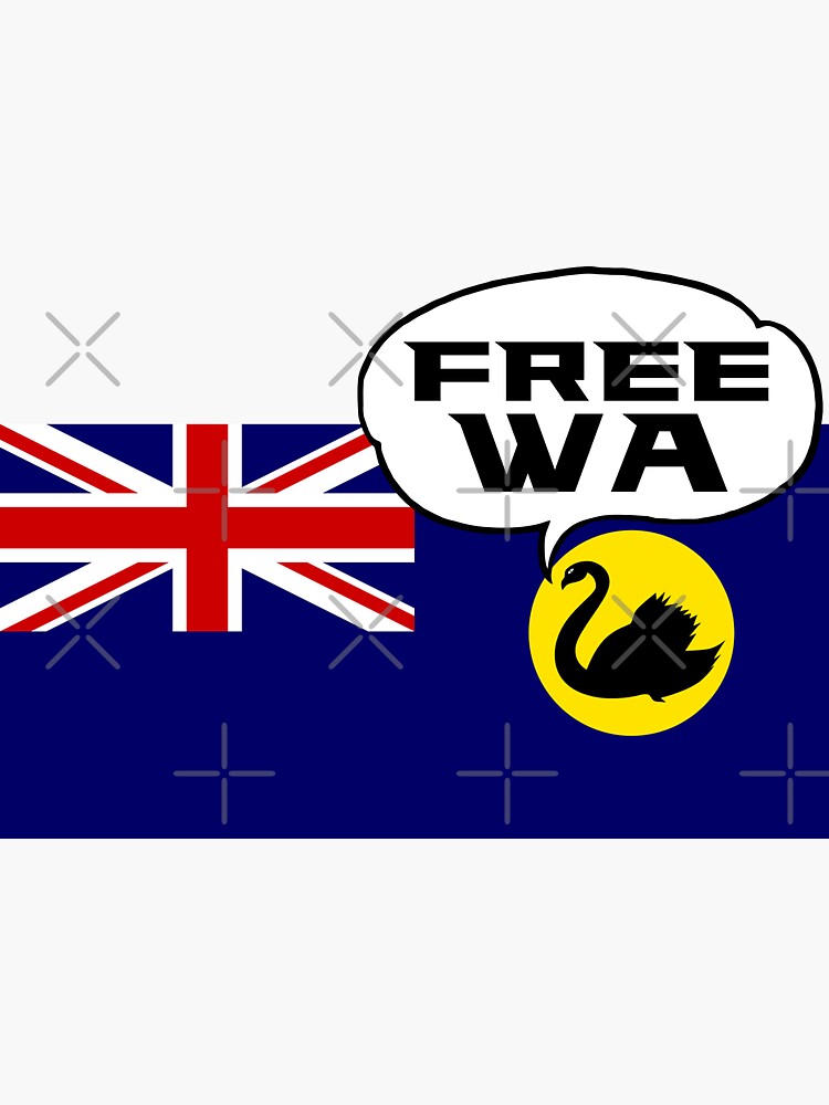 "FREE WA" Sticker for Sale by DomGDesign | Redbubble