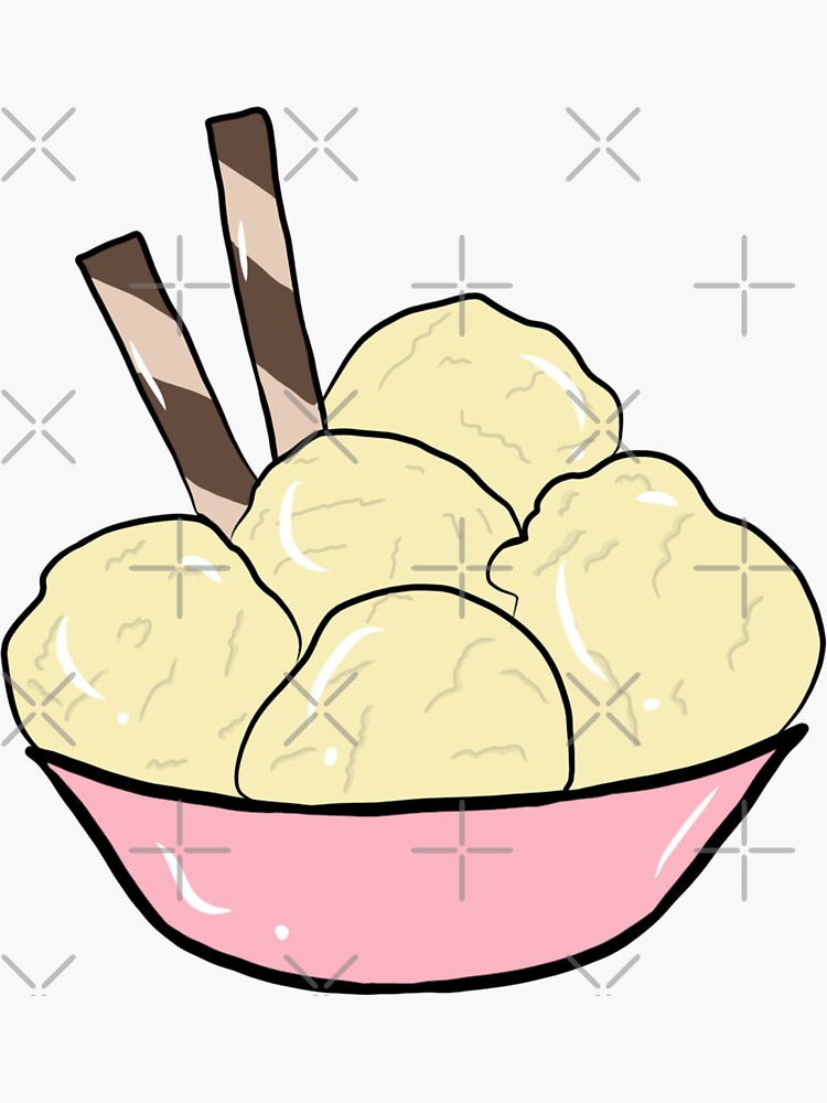"Durian Ice Cream " Sticker by pinkysunflower | Redbubble