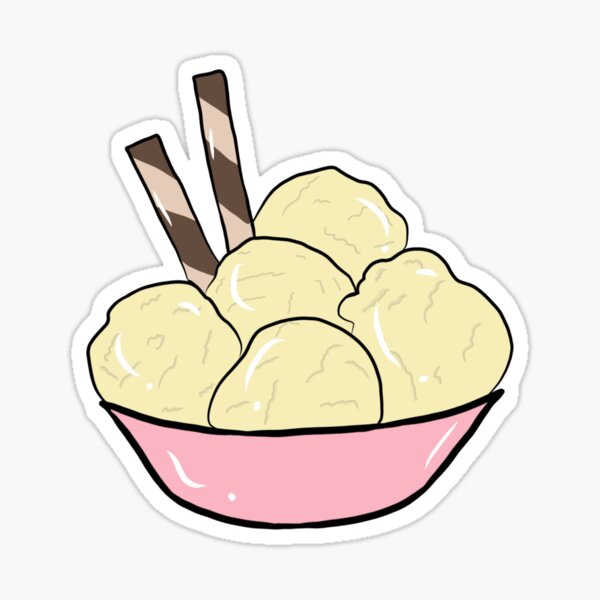"Durian Ice Cream " Sticker by pinkysunflower | Redbubble