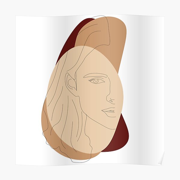 "K.K. Line Art Portrait" Poster by laurenpaulin | Redbubble