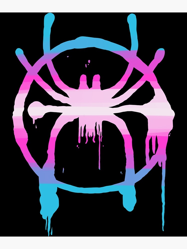 Into The Spiderverse Transgender Flag Premium Matte Vertical Poster