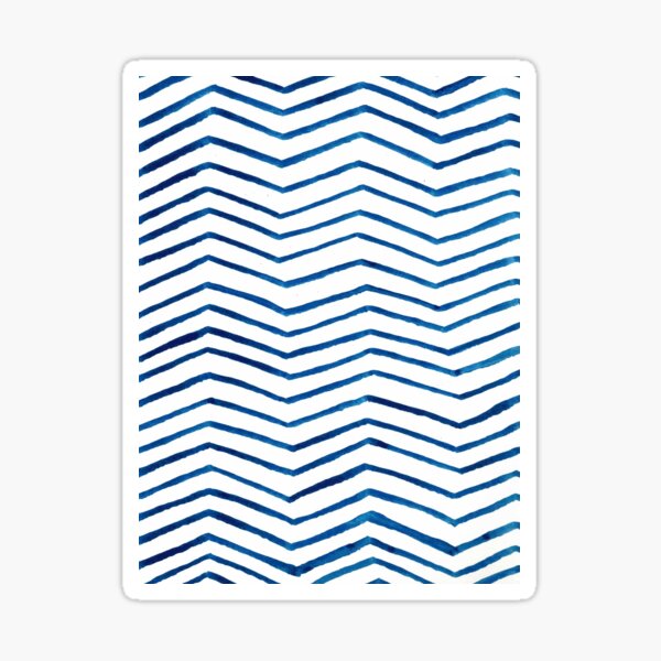 "Indigo Zig Zag Stripe" Sticker for Sale by studioanalog | Redbubble