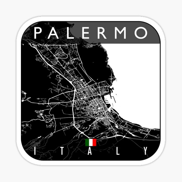 "More Then Awesome Palermo Map Italy Graphic For Fan" Sticker for Sale ...