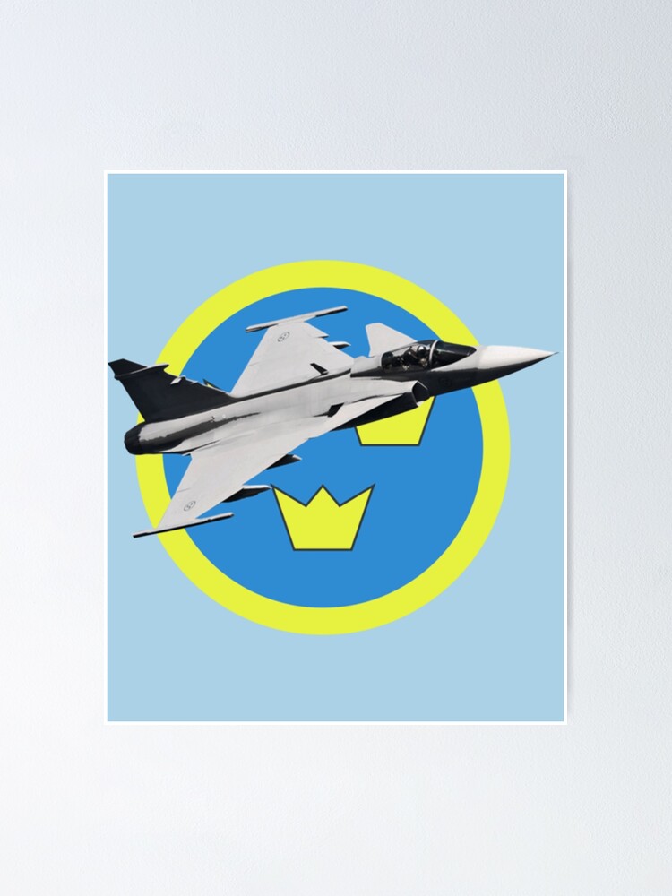 "Saab JAS 39 Gripen Plane Swedish Airforce Roundel " Poster for Sale by ...