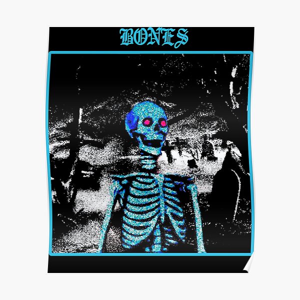"Retro Skeleton Bones Premium Rapper Hip Hop" Poster by ReynaKihn1932 ...