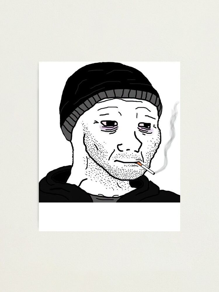 "Depressed Doomer Wojak Meme" Photographic Print for Sale by ...