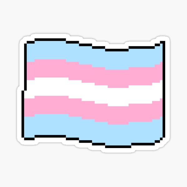 "Pastel Pixel Trans Flag :)" Sticker for Sale by BumbleBear1 | Redbubble