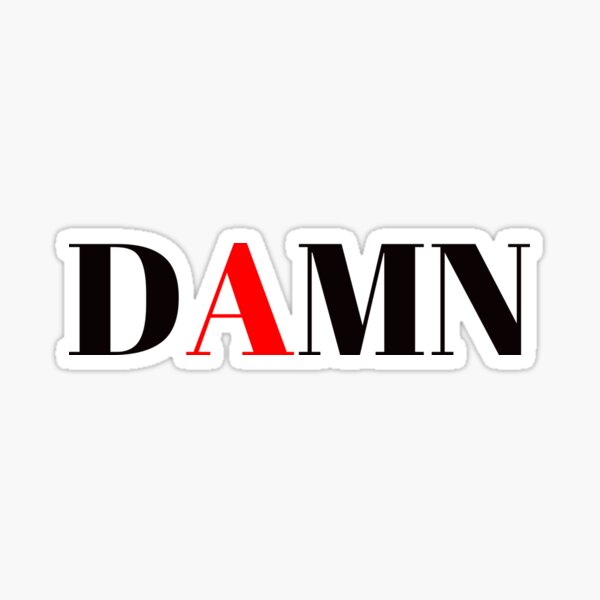 "DAMN Funny Cool Best color art" Sticker by artdragongift | Redbubble