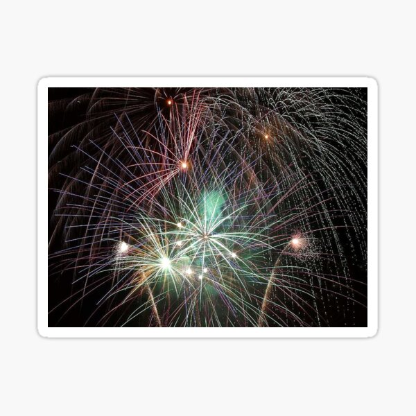 "Celebrations Fireworks" Sticker for Sale by SockSandwich | Redbubble