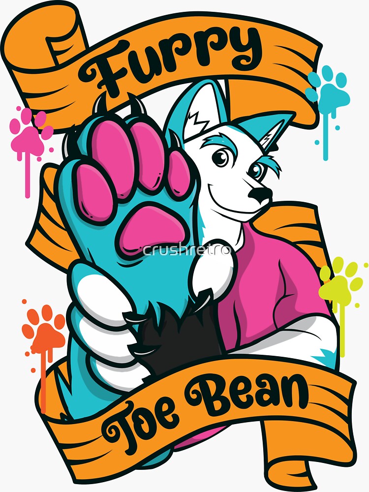 "Furry Fursona Fandom Furry Toe Beans Wolf" Sticker for Sale by ...