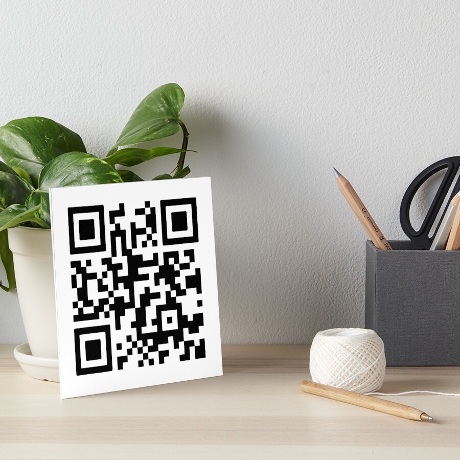 "Rick roll meme qr code" Art Board Print for Sale by thebillydesigns ...