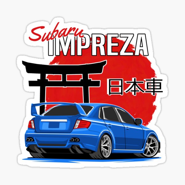 "JDM Subaru Impreza WRX STI" Sticker for Sale by Ryzdesain | Redbubble