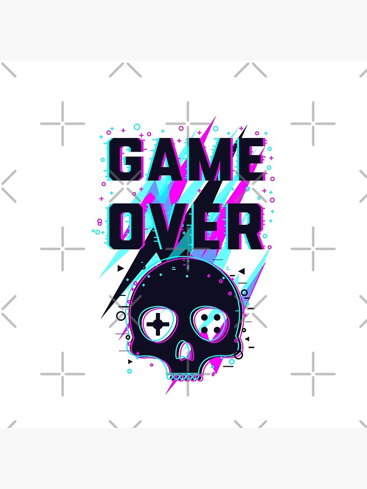 "Game Over Skull Art gamer choice design." Poster for Sale by ...