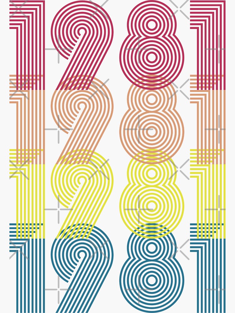 "Made in 1981 - Born in 1981 - Vintage 1980s" Sticker for Sale by ...