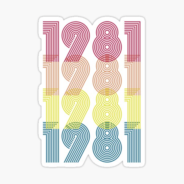 "Made in 1981 - Born in 1981 - Vintage 1980s" Sticker for Sale by ...