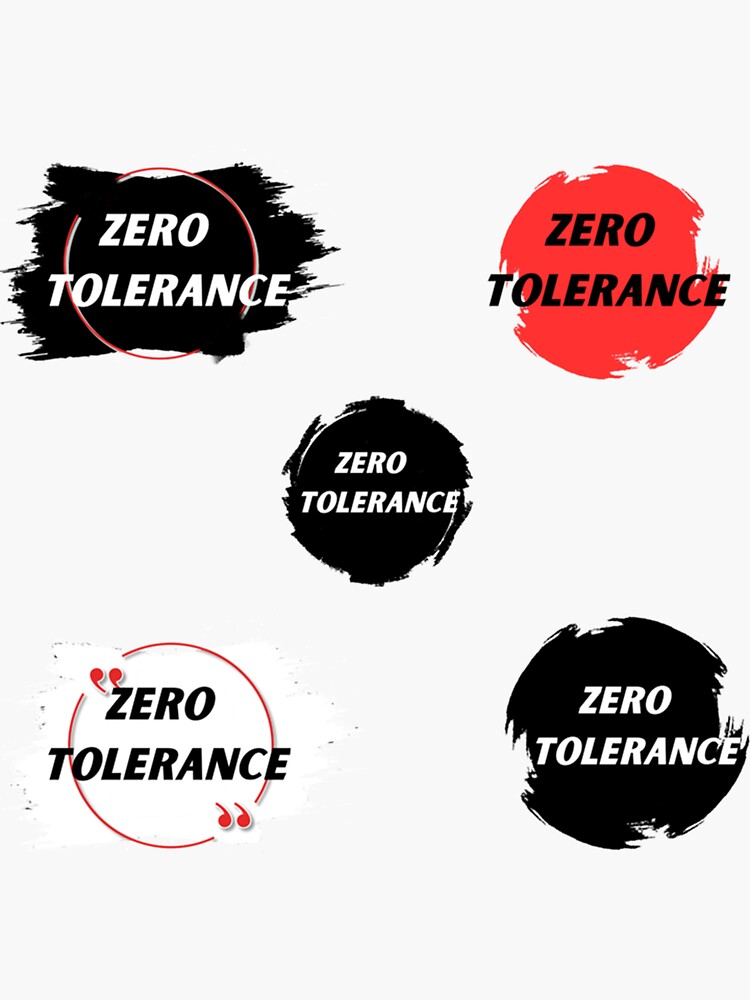 "Zero Tolerance pack " Sticker for Sale by HallowHome | Redbubble