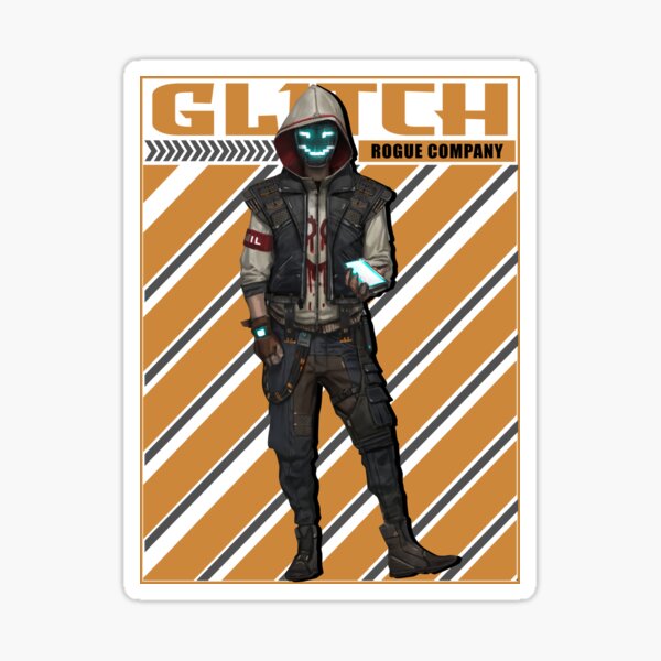 "Gl1tch character anime video game poster" Sticker by Antonio2620 ...
