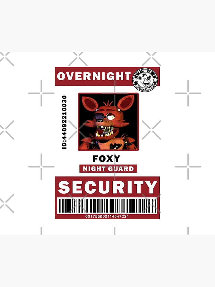 "Overnight Security Foxy Night Guard Barcode" Throw Blanket for Sale by ...
