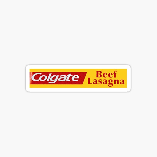 "Colgate Beef Lasagna " Sticker for Sale by Lusojw87 | Redbubble