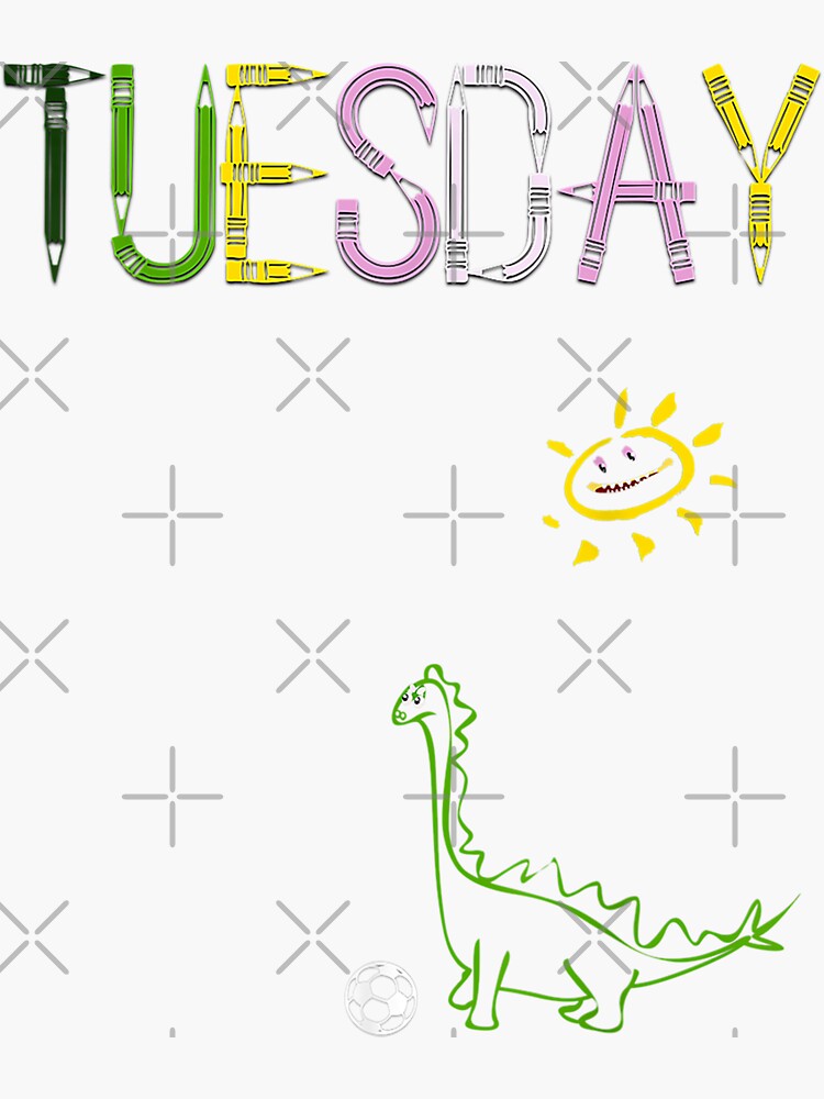 "Tuesday Shirt Funny Vintage Dinosaur Days of the Week School T-Shirt ...