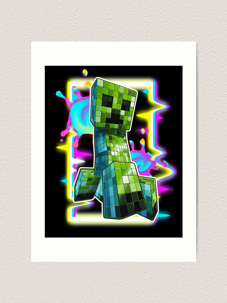 "Minecraft Charged Creeper" Art Print for Sale by ddkart | Redbubble