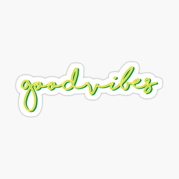 Cursive Good Vibes Stickers | Redbubble