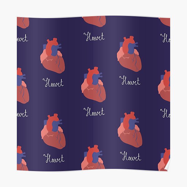 "human heart pattern" Poster for Sale by zizimentos | Redbubble