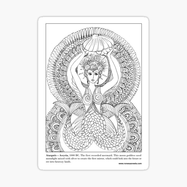 "Atargatis - The First #Mermaid" Sticker for Sale by aveela | Redbubble