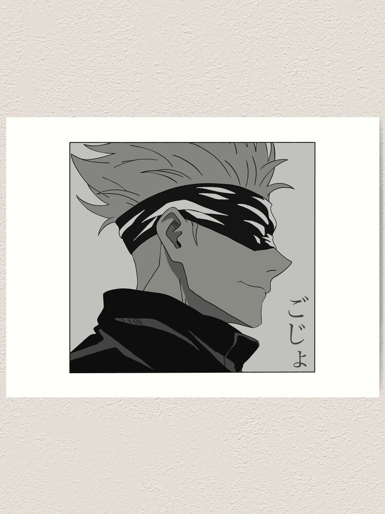 "Anime Jujutsu Kaisen Gojo black and white" Art Print for Sale by ...