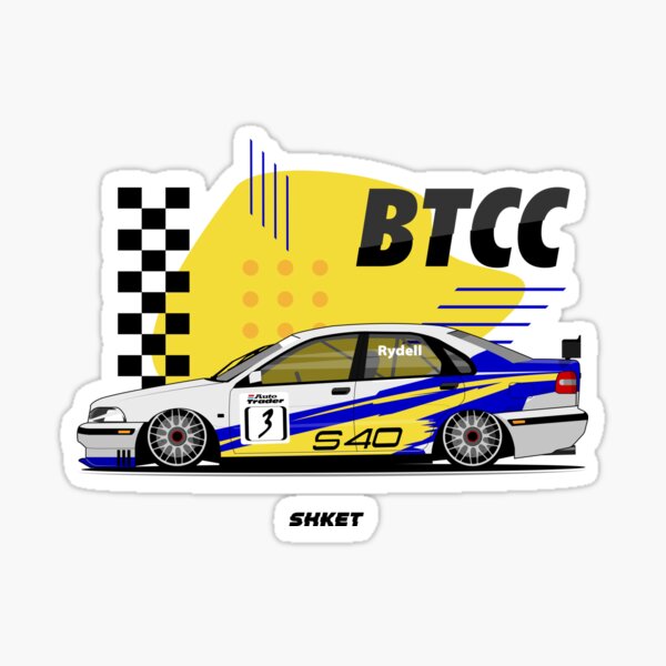 "S40 BTCC Legend Rydell" Sticker for Sale by shketdesign | Redbubble